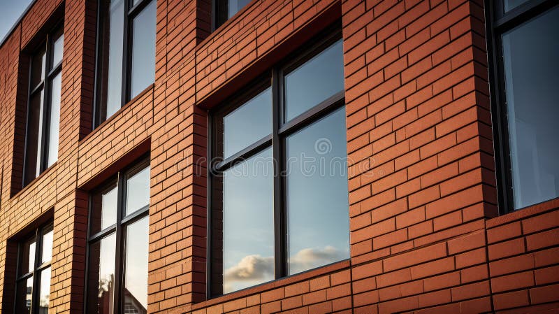 Facade red brick texture stock illustration. Illustration of structure ...