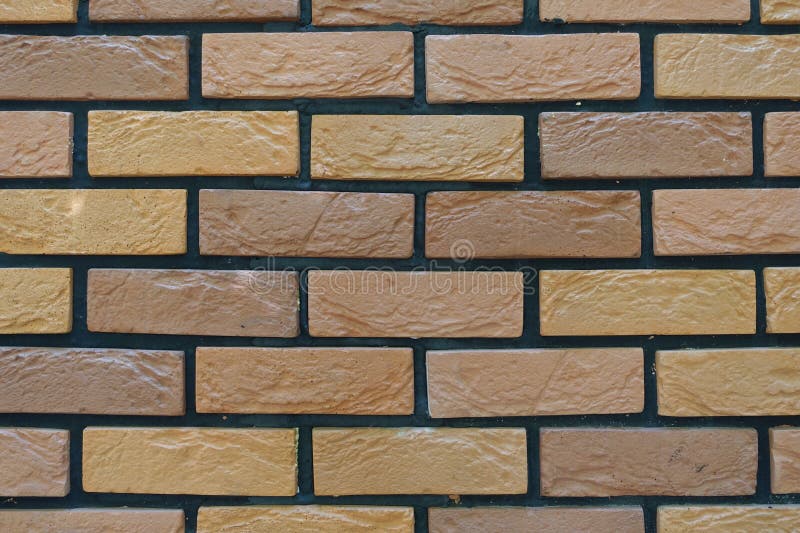 Texture of Brick Veneer Wall with Stretcher Bond in Shades of Brown ...