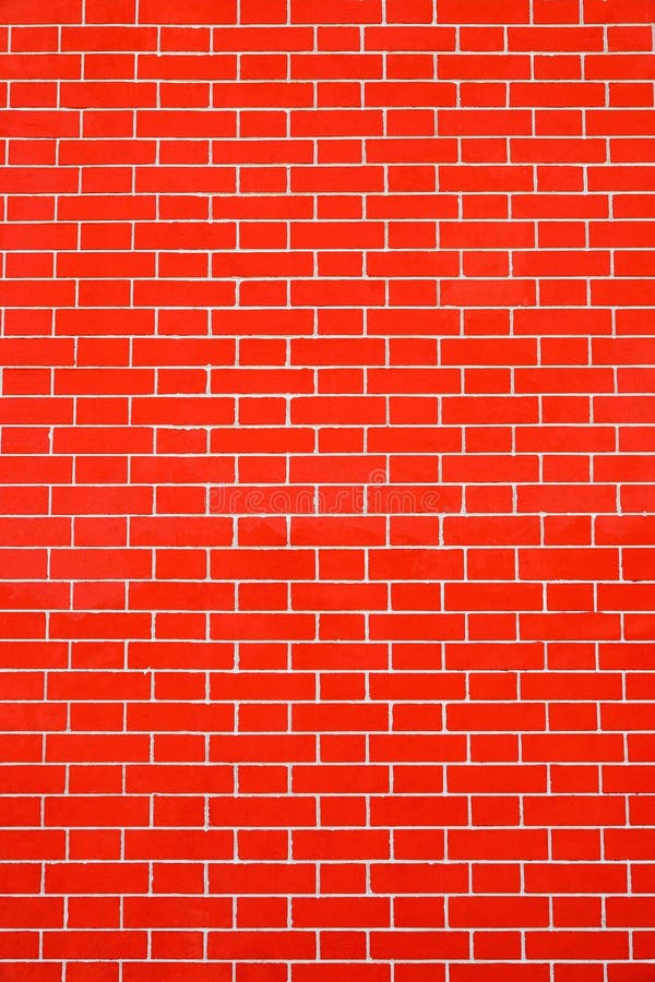 Texture Brick Wall Bright Red Color Stock Image - Image of brick ...