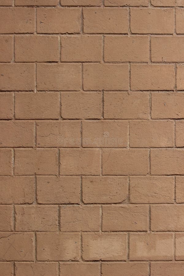 Texture of a Brick Wall Coated with Beige Paint Stock Image - Image of ...