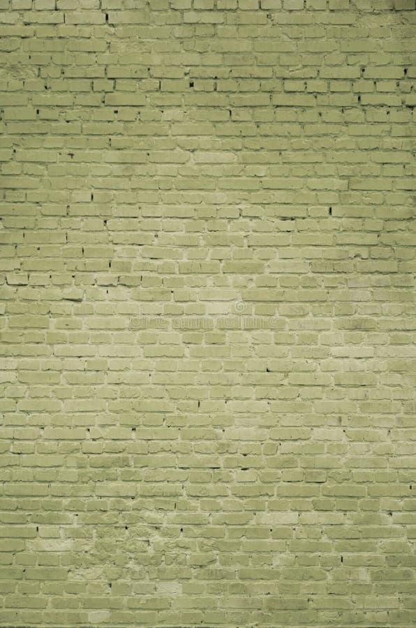 The Texture of the Brick Wall of Many Rows of Bricks Painted in Yellow ...