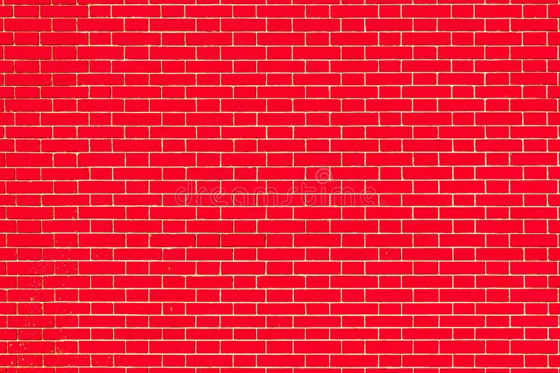 Texture Brick Wall of Red Color Stock Photo - Image of closeup, grooved ...