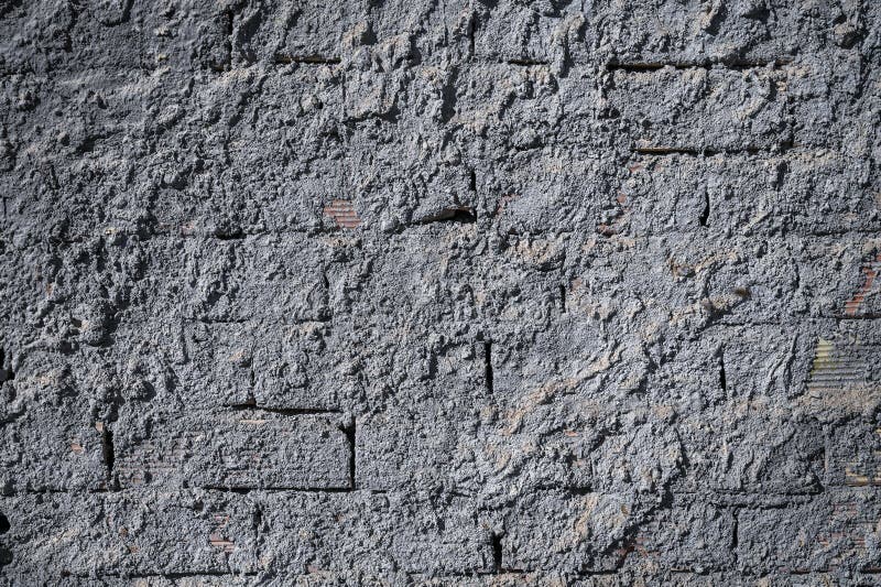 Texture of a Brick Wall with White Shabby Plaster, Plaster. Background ...