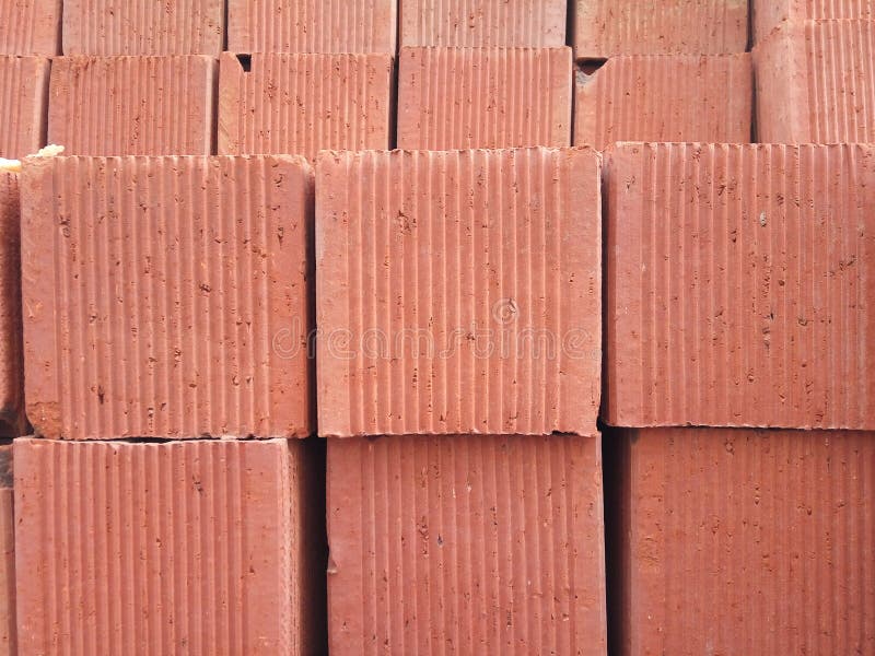 Texture of Bricks Stacked in a Stack Stock Image - Image of clay, stone ...