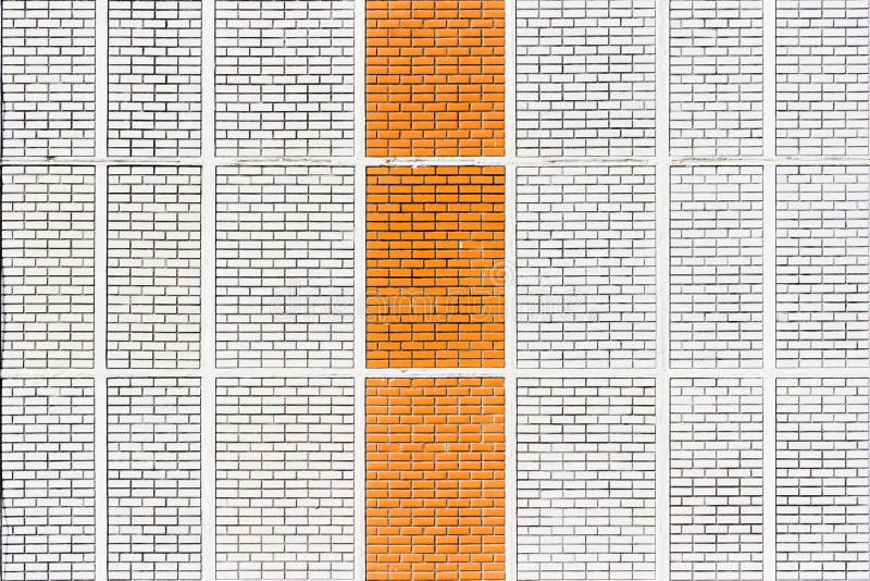 Texture of Brickwork. Wall of House. Red and White Brick in Wall Stock ...