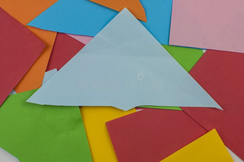 Texture of Bright Abstract Shapes of Different Colors Lined with Paper ...