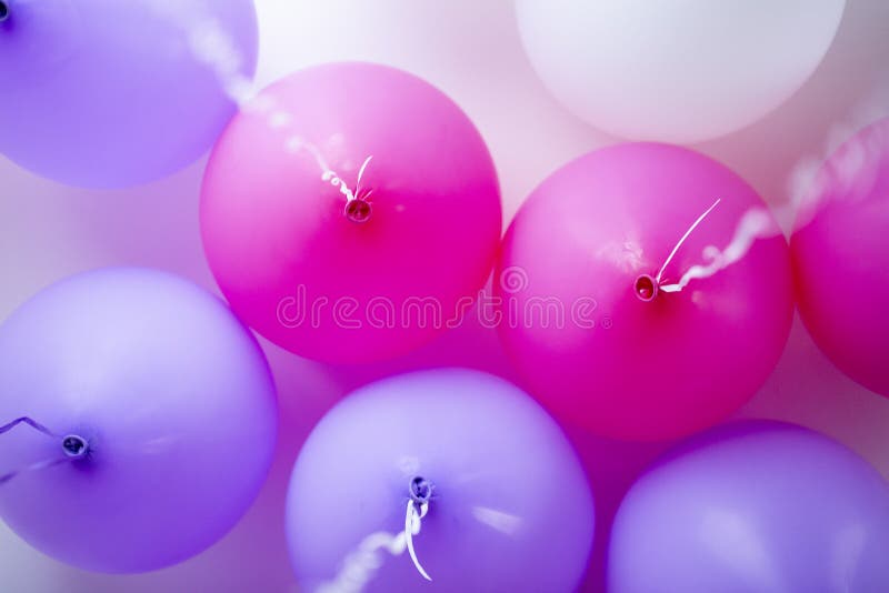 Texture of Bright Balloons in Blur. Partial Focus Stock Image - Image ...