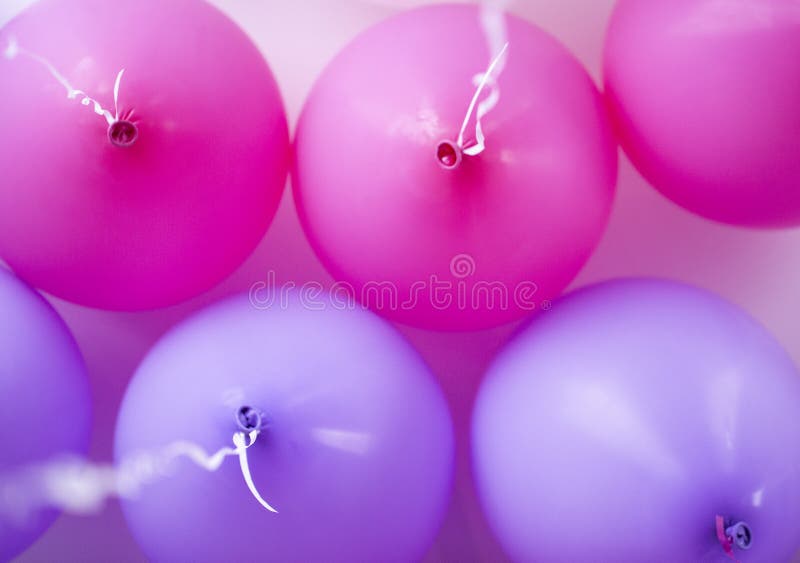 Texture of Bright Balloons in Blur. Partial Focus Stock Image - Image ...