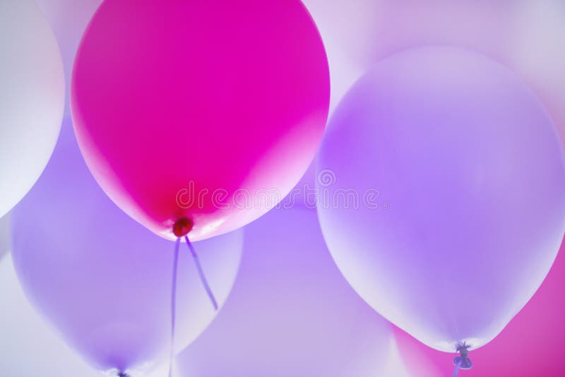 Texture of Bright Balloons in Blur. Partial Focus Stock Photo - Image ...