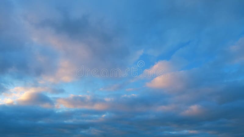 Texture of Bright Evening Sky during Sunset. Background of Clouds on ...