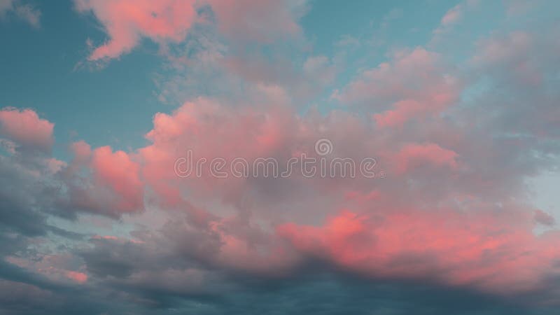 Texture of Bright Evening Sky during Sunset. Background of Clouds on ...