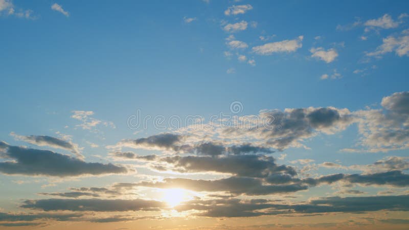 Texture of Bright Evening Sky during Sunset. Background of Clouds on ...