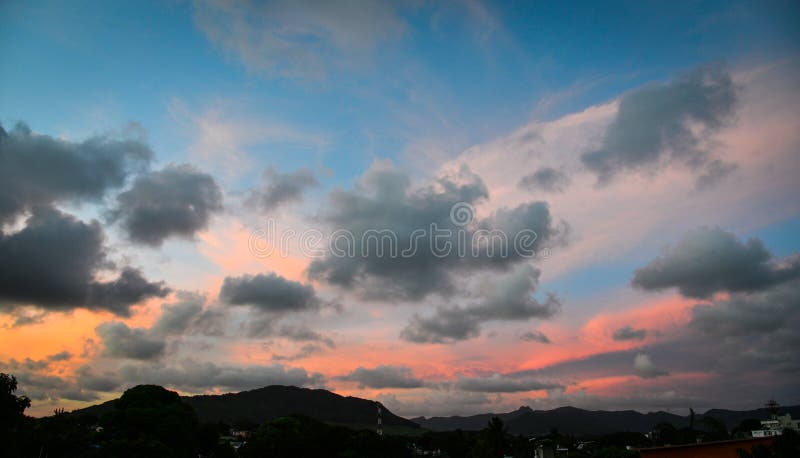 Texture Of Bright Evening Sky During Sunset Stock Photo - Image of ...
