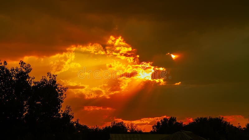 Texture of Bright Evening Sky during Sunset Stock Photo - Image of ...