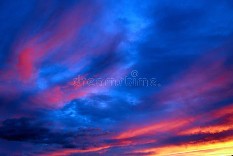 Texture of Bright Evening Sky during Sunset Stock Photo - Image of ...