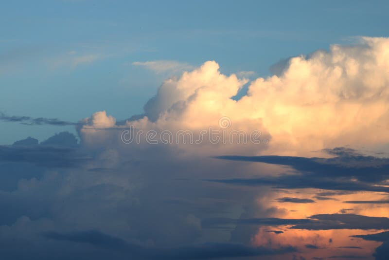 Texture of Bright Evening Sky during Sunset Stock Image - Image of ...