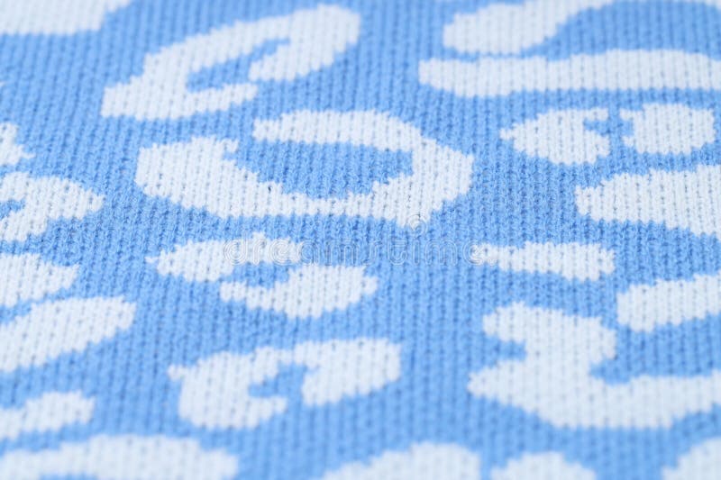 Texture of Bright Knitted Fabric with Pattern As Background, Closeup ...