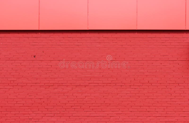 Texture of Bright Red Brick Wall on a Sunny Day. Stock Image - Image of ...