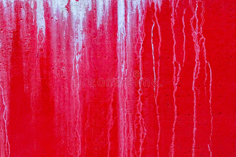 Texture. Bright Red Tile with Texture and Traces of White Leaks from ...