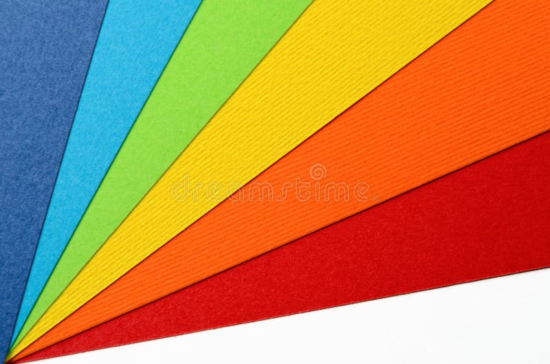 Texture of Bright Sheets of Color Cardboard Closeup Stock Image - Image ...