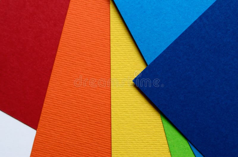 Texture of Bright Sheets of Color Cardboard Closeup Stock Image - Image ...