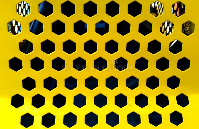 Texture of Bright Yellow Hexagon Metal Plate Stock Image - Image of ...