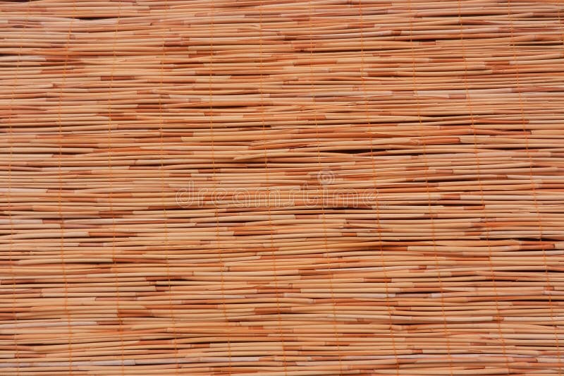 Texture of Bright Yellow Orange Straw Curtain Stock Photo - Image of ...