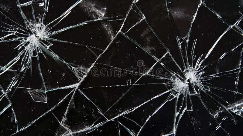 Texture Broken Glass with Cracks. Abstract of Cracked Window Stock ...