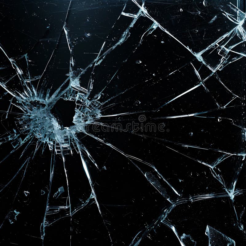 Texture Broken Glass with Cracks. Abstract of Cracked Window Stock ...