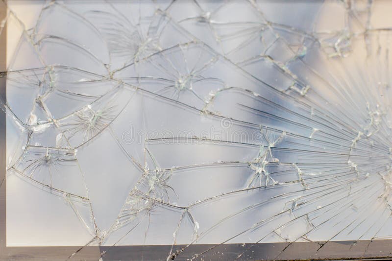 Texture from the Broken Phone Screen. the Smartphone with the Burst ...