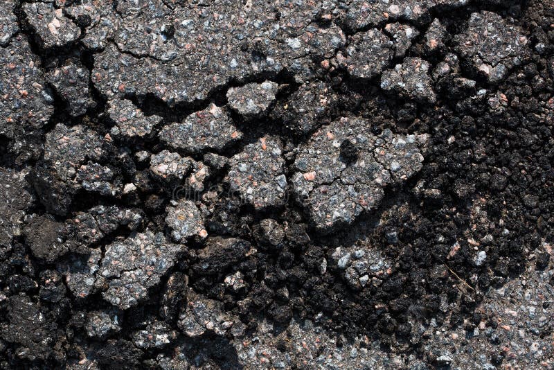 The Texture is Broken into Pieces of Asphalt from Above Stock Image ...