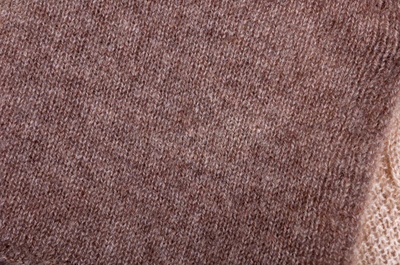 Texture of Brown and Beige Knitted Wool. Small Knitting Stock Photo ...