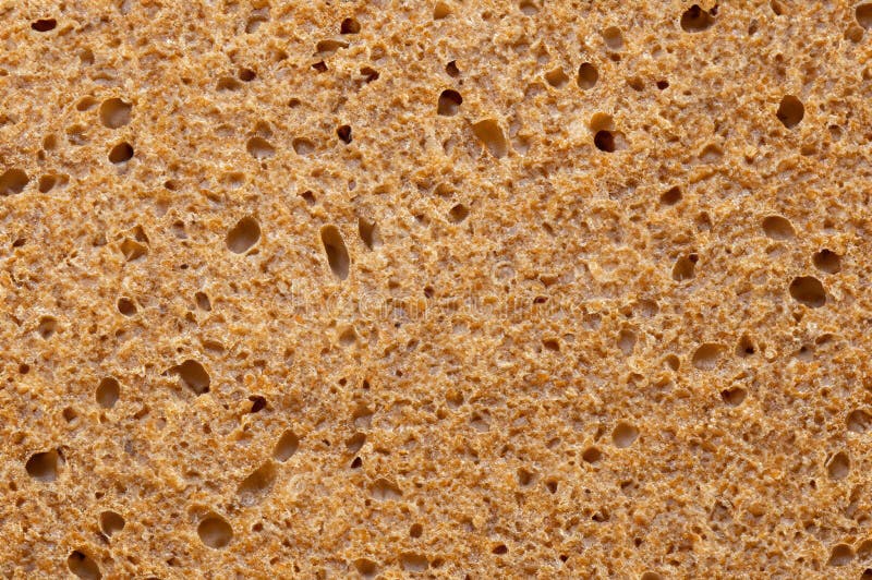 Texture of Brown Bread Baked from Rye Flour Stock Photo - Image of ...
