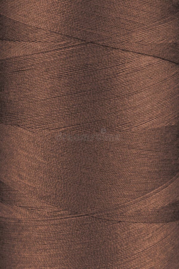 Texture of Brown Color Threads in Spool Close Up, Macro Stock Photo ...