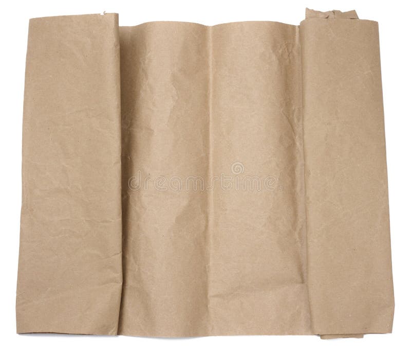 Texture of Brown Crumpled Craft Paper, Full Frame Stock Photo - Image ...