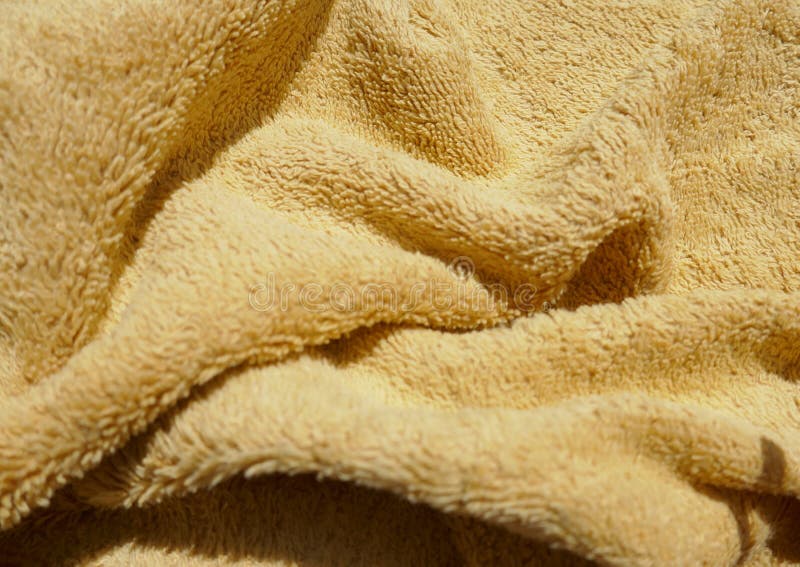 Golden Brown Background of Soft, Fluffy, Terry Cloth or Plusch Fabric ...