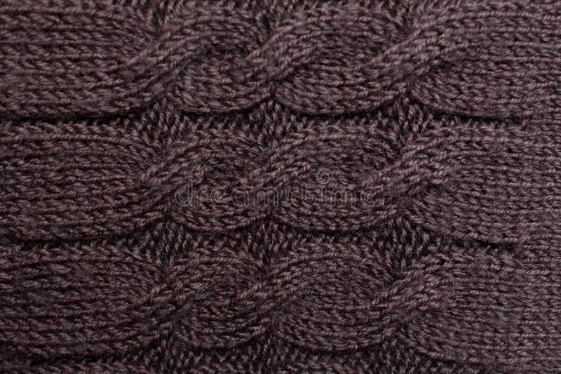 Texture of Brown Knitted Wool Sweater with Ornament Stock Image - Image ...