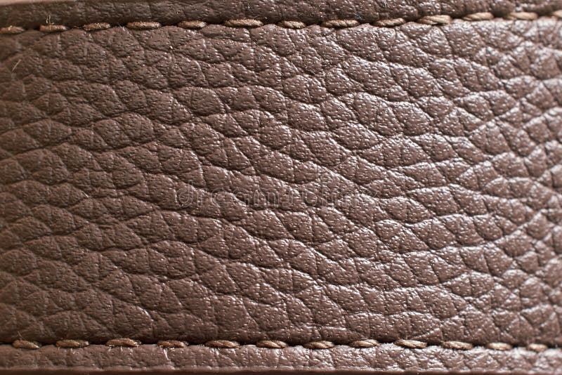 The Texture of a Brown Leather Watch Strap. Close-up Stock Photo ...