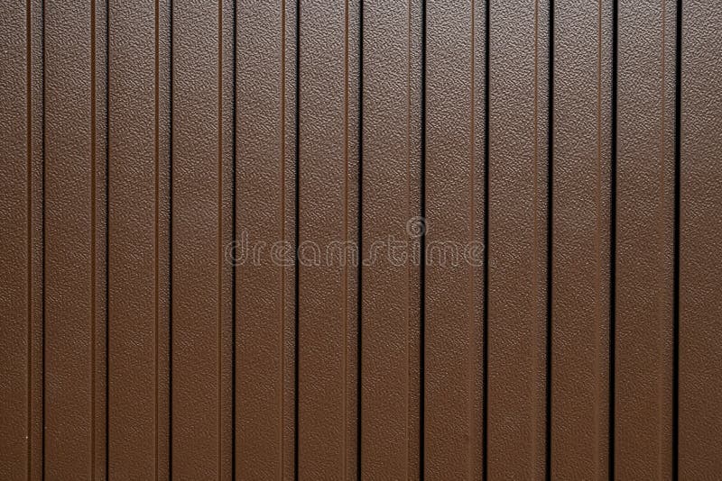 Texture of Brown Metal Profiled Sheet Fence Decking. Texture Pattern ...