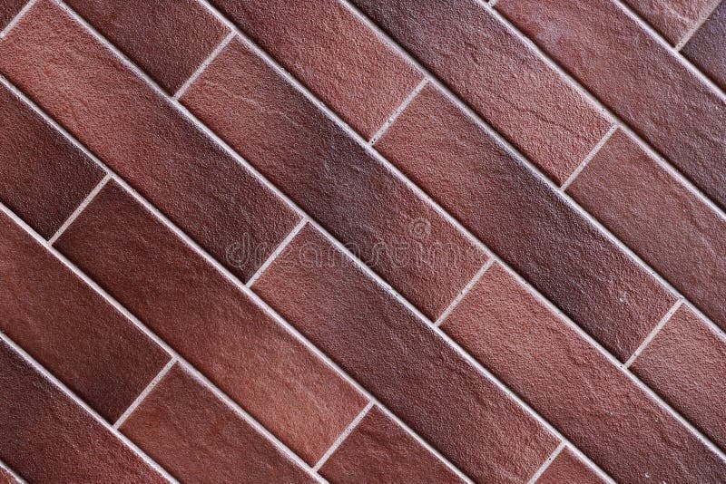 Texture of Brown Wall of Decorative Tiles or Bricks Stock Photo - Image ...