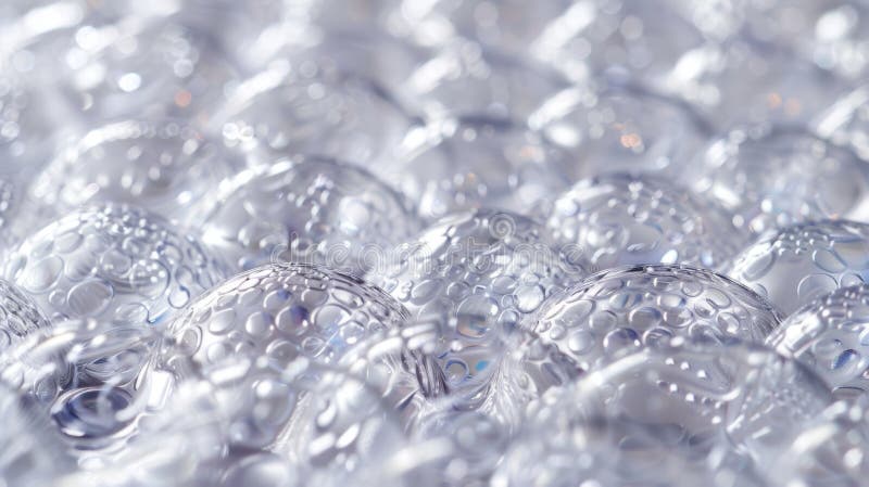 The Texture of the Bubble Wrap is Smooth To the Touch with an almost ...