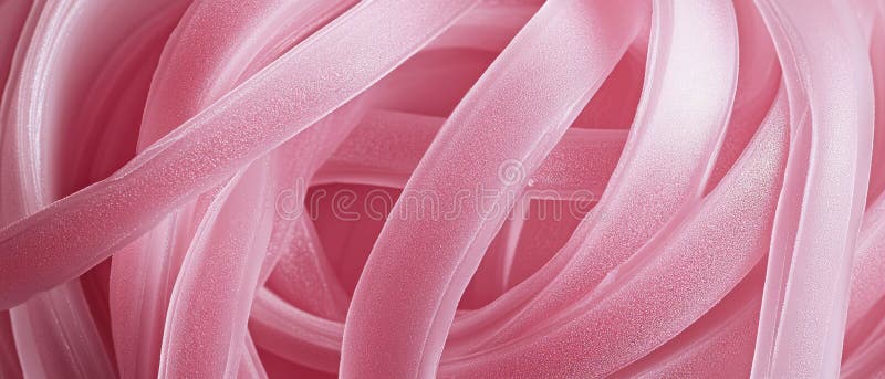 Texture of Bubblegum Formed into a Long, Thin Rolled Tape Shape Against ...