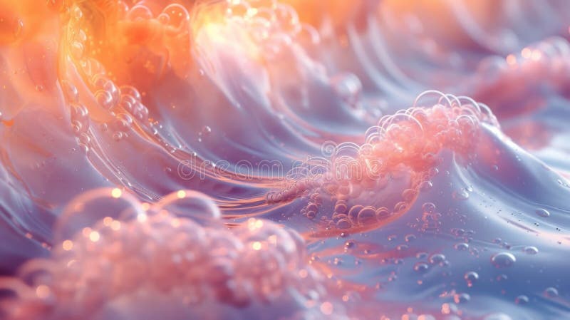 Texture of a Bubbles Surface Featuring a Striking Mix of Swirling ...