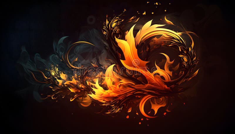 Texture of Burn Fire with Particles Embers. Stock Illustration ...