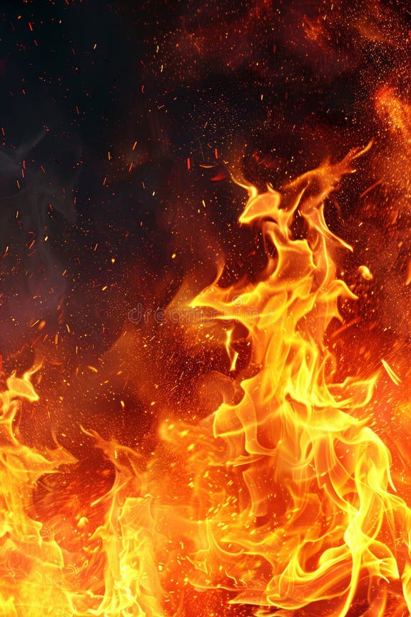 Texture of burning fire stock photo. Image of inferno - 332372458