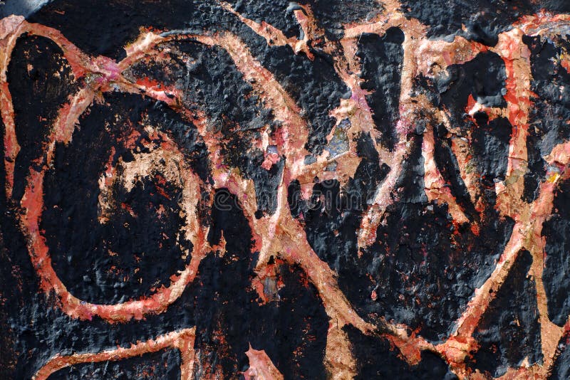 Texture of Burnt Antiques. Imitation of Burnt Paint on a Gilded Object ...