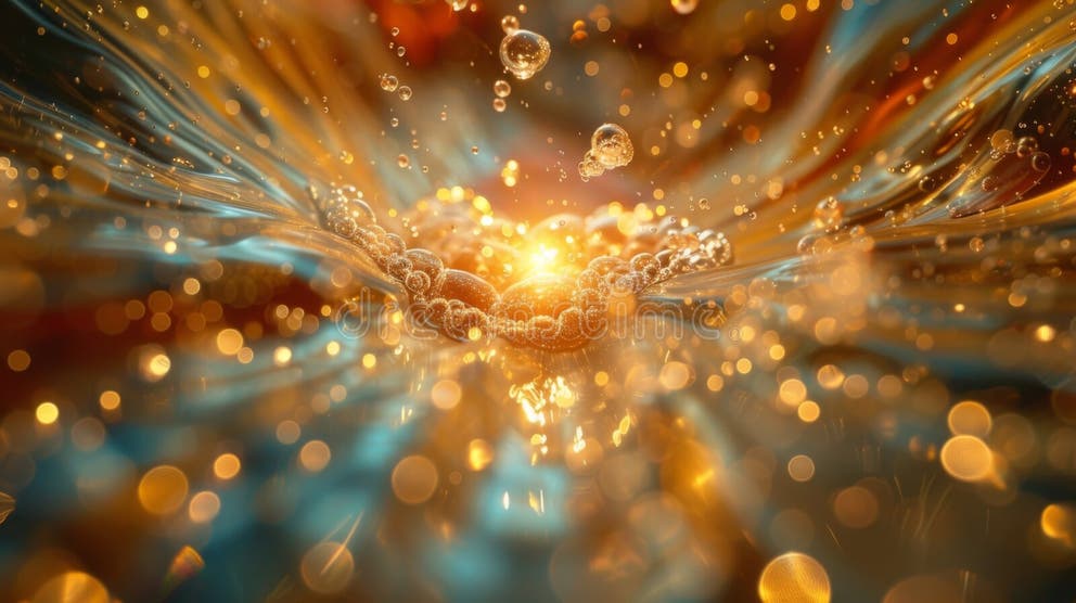 Texture of a Burst Bubble Displaying an Explosion of Tiny Bubbles and ...