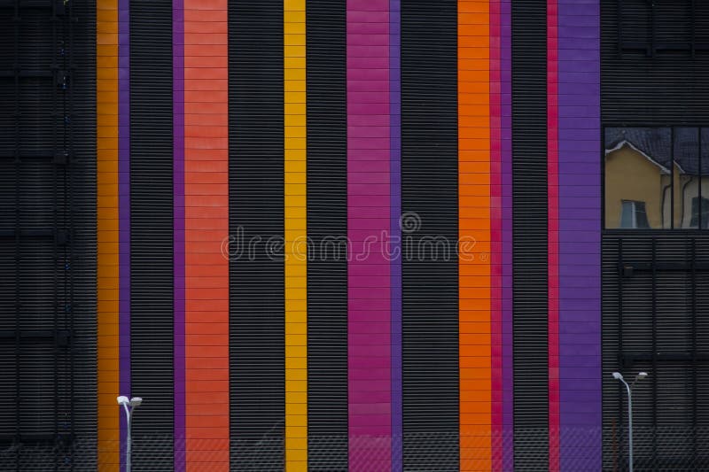 The Texture of the Building from Black and Color Panels Stock Photo ...