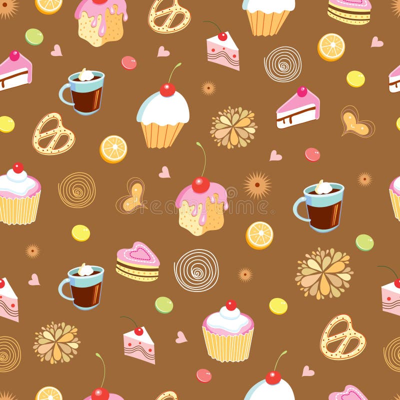 Texture of cakes stock vector. Illustration of cream - 21539032