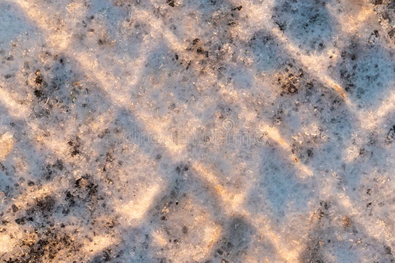 Texture of a Car Track on Fresh Snow Stock Photo - Image of frozen ...
